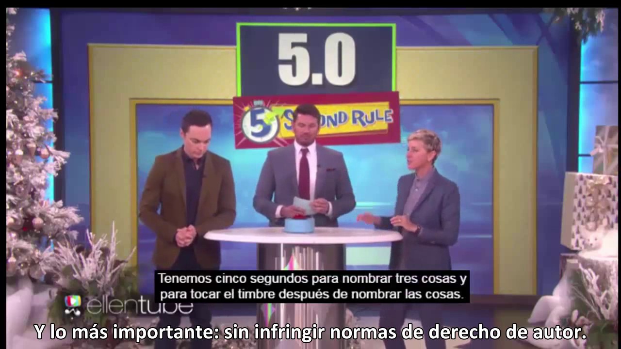 Jim Parsons Juega a la regla de los 5 segundos con Ellen (link ...