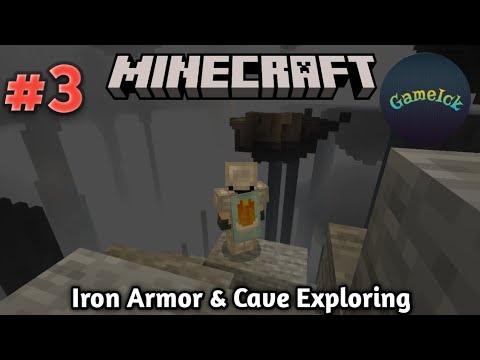 Minecraft Iron armor & Cave exploring | Minecraft Survival Series (PE ...