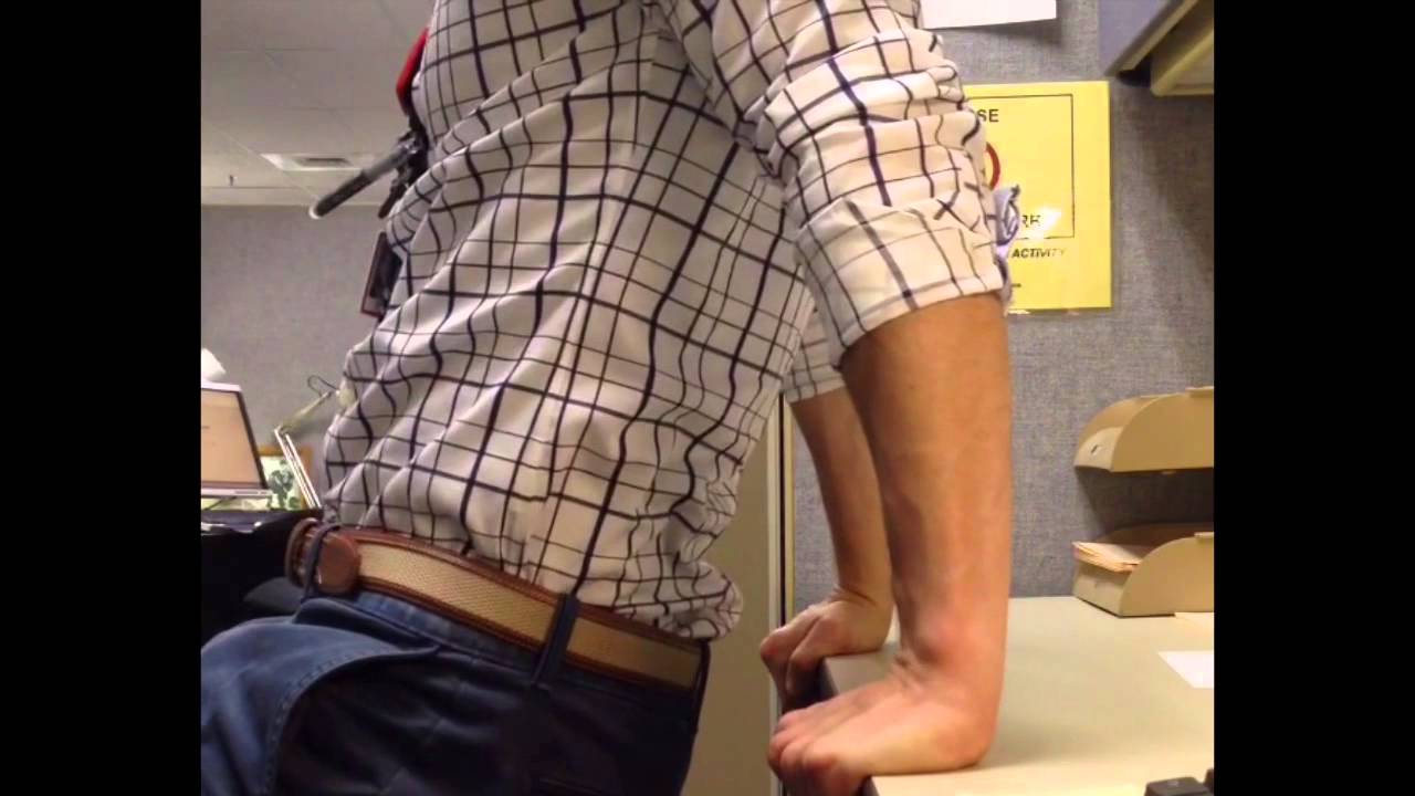 Desk Exercises - Desk Dips - YouTube