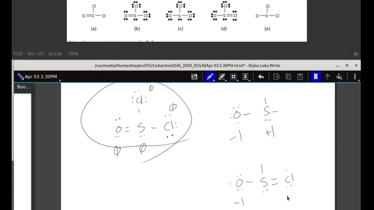 Lewis structure for SOCl2 - YouTube