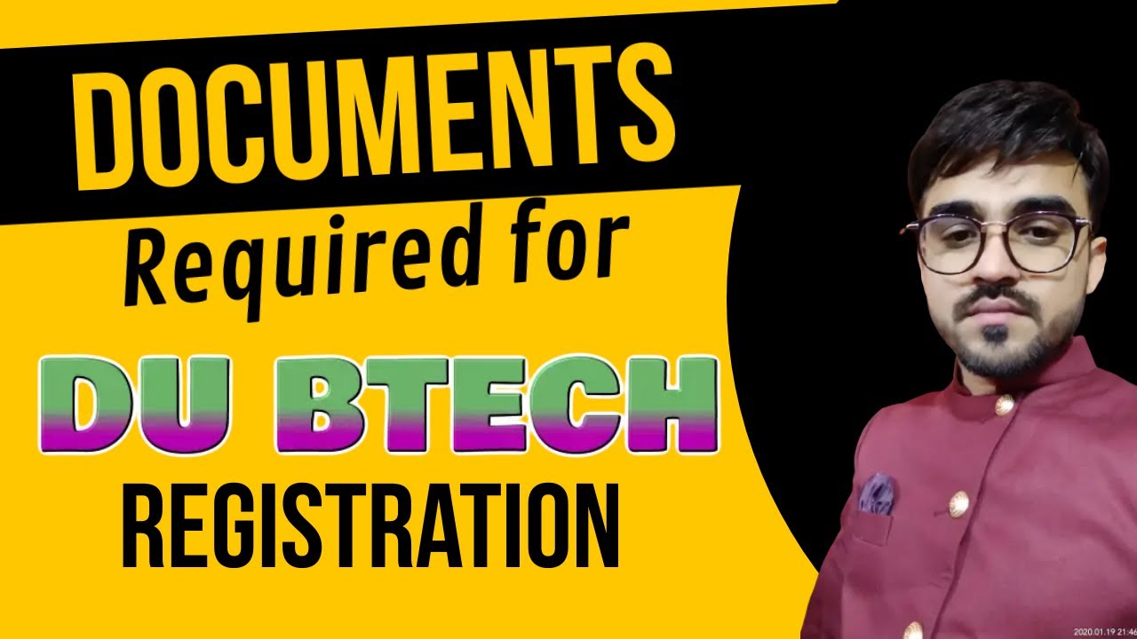 🔐 Essential Documents for DU BTech Registration 📝 | Complete Checklist - YouTube