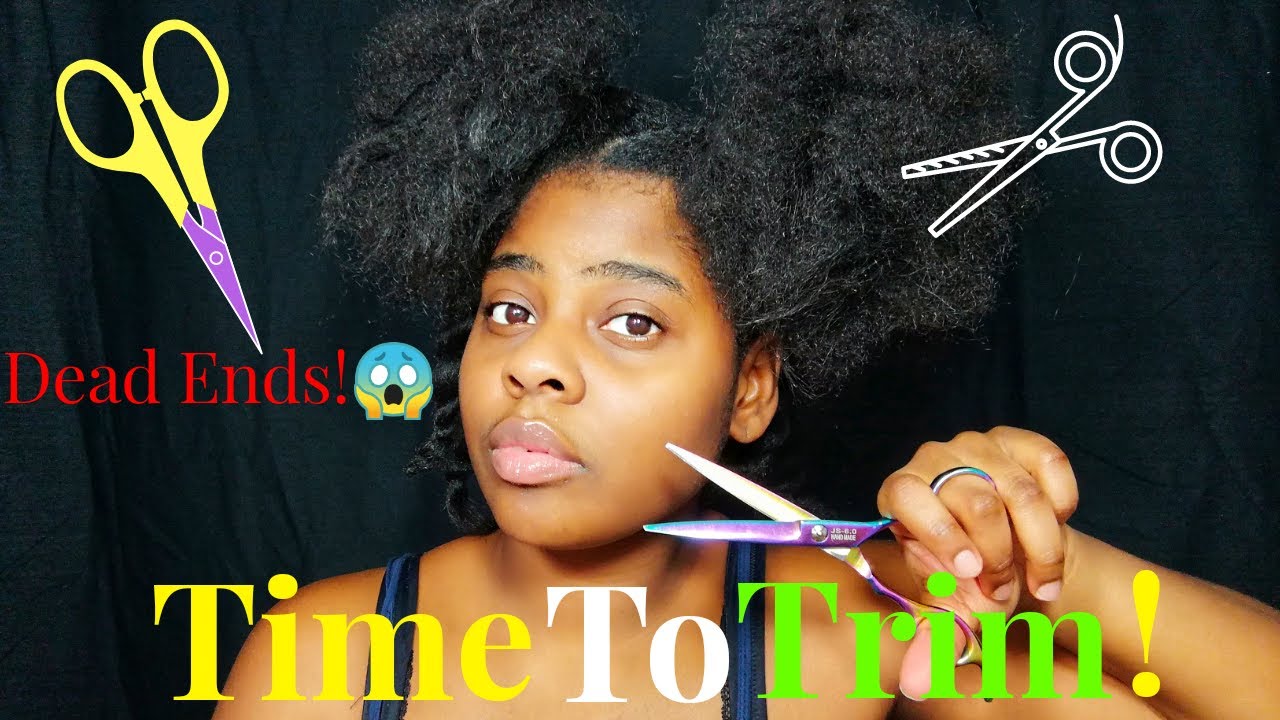 Trimming My Natural Hair|Dead Ends - YouTube