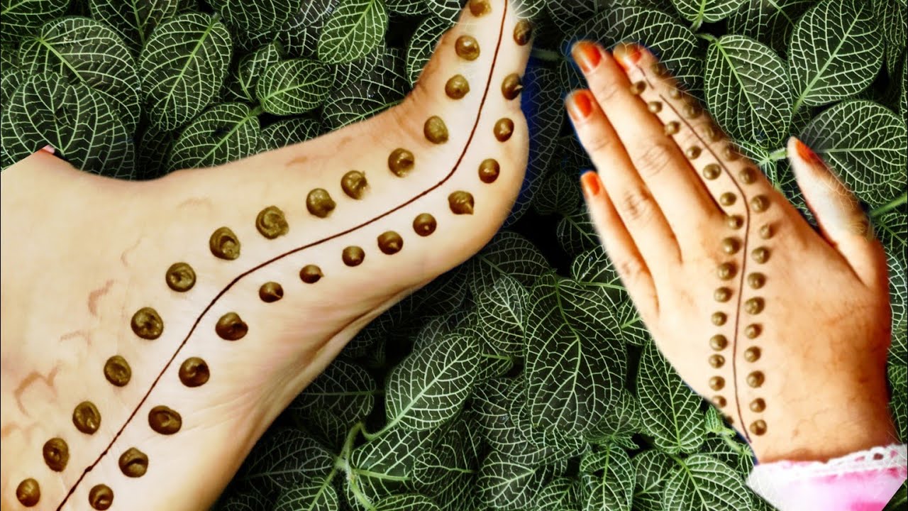 Dot Dot easy mehndi design Latest mehndi 👍 Beautifull mehndi art 😍 ...