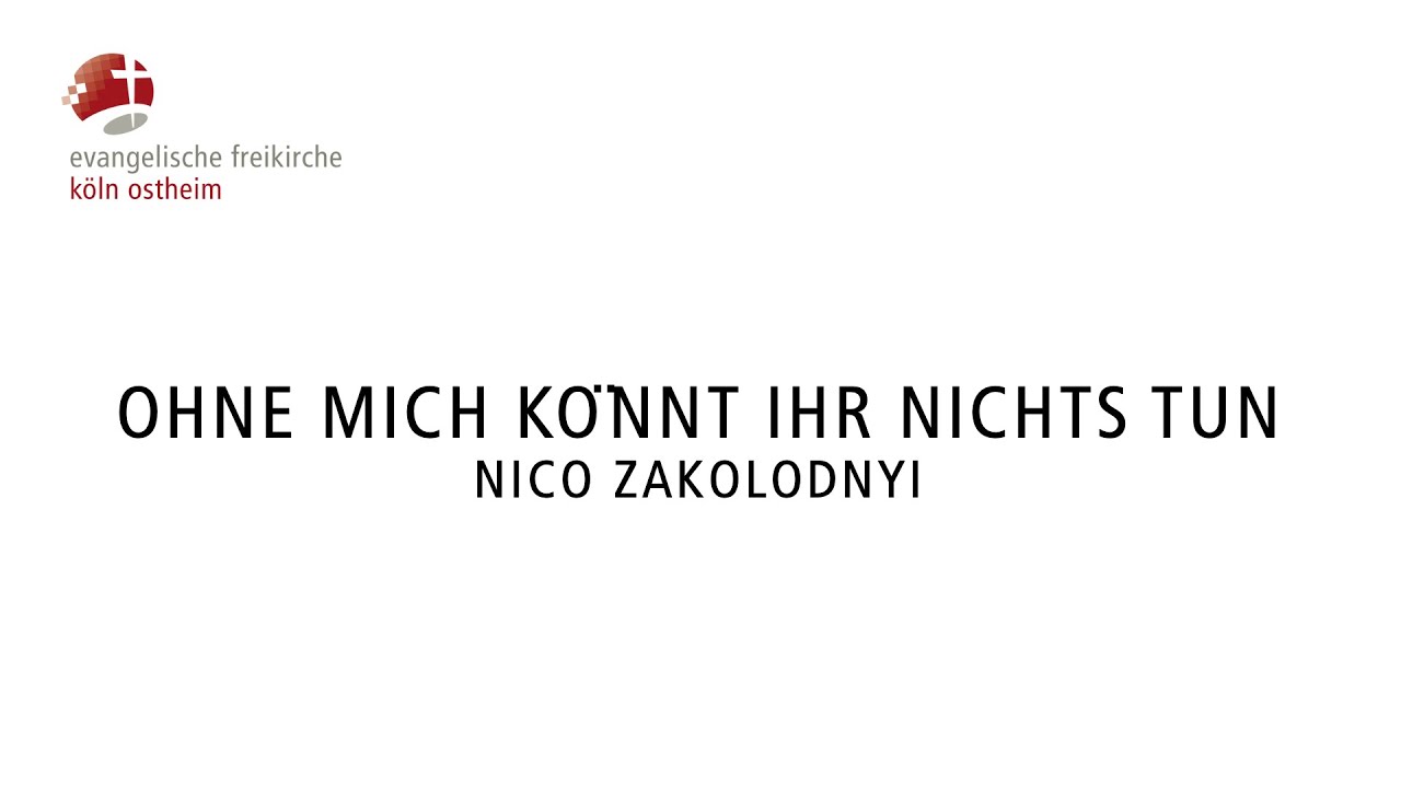Ohne mich könnt ihr nichts tun // Nico Zakolodnyi - YouTube