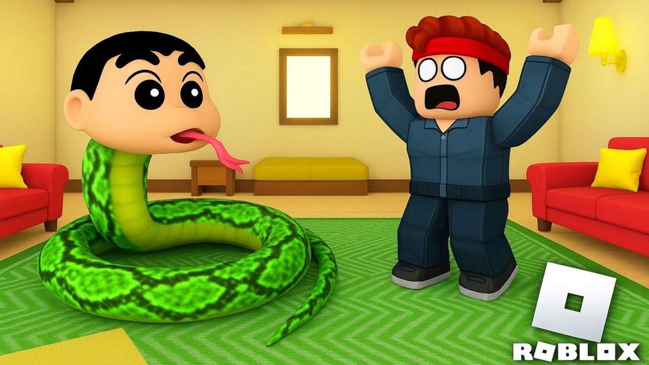 Shinchan Became a SNAKE in Roblox Snakey (FUNNY Moments & Epic Escape ...