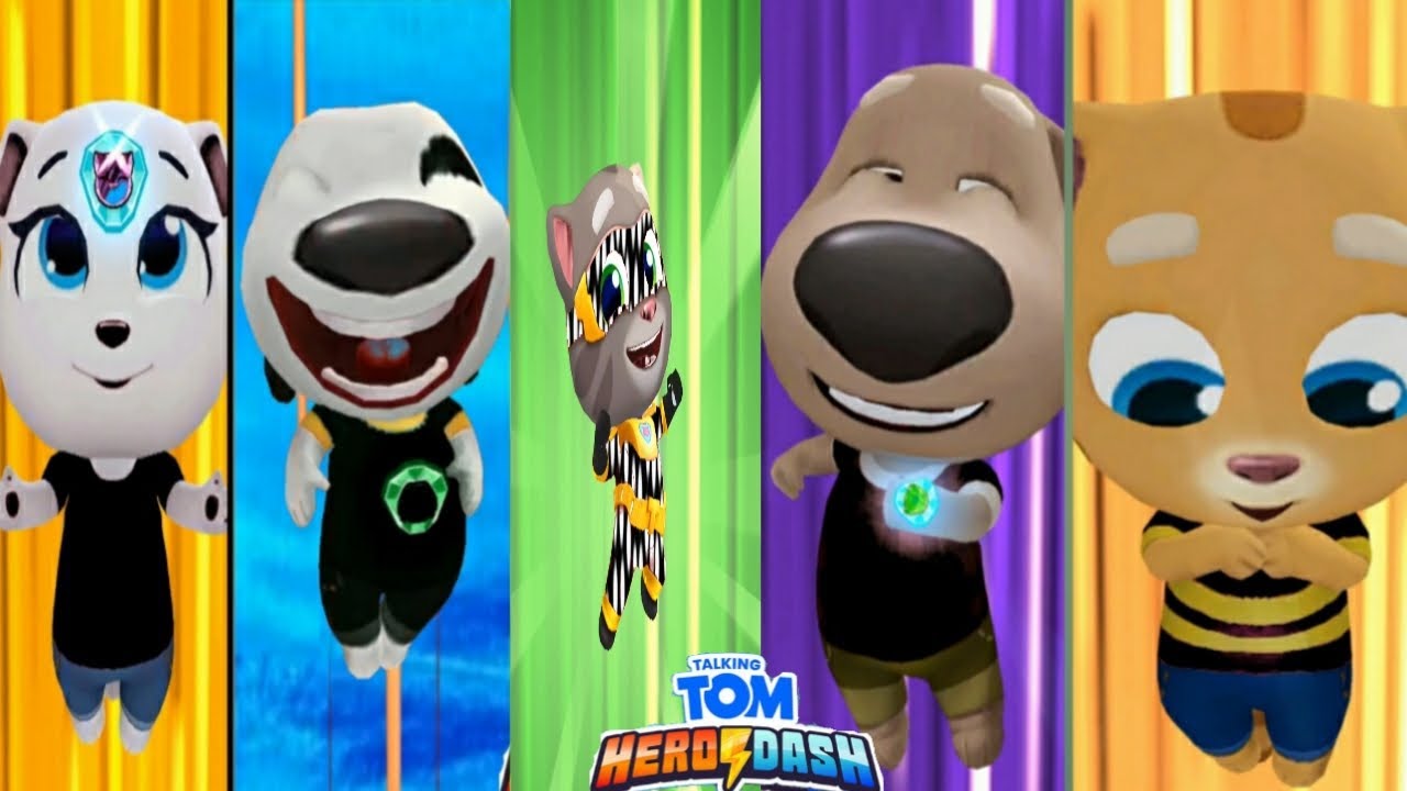 TALKING TOM HERO DASH -- VECTOR HERO TOM BOSS FIGHT & UNLOCK ALL BLACK ...