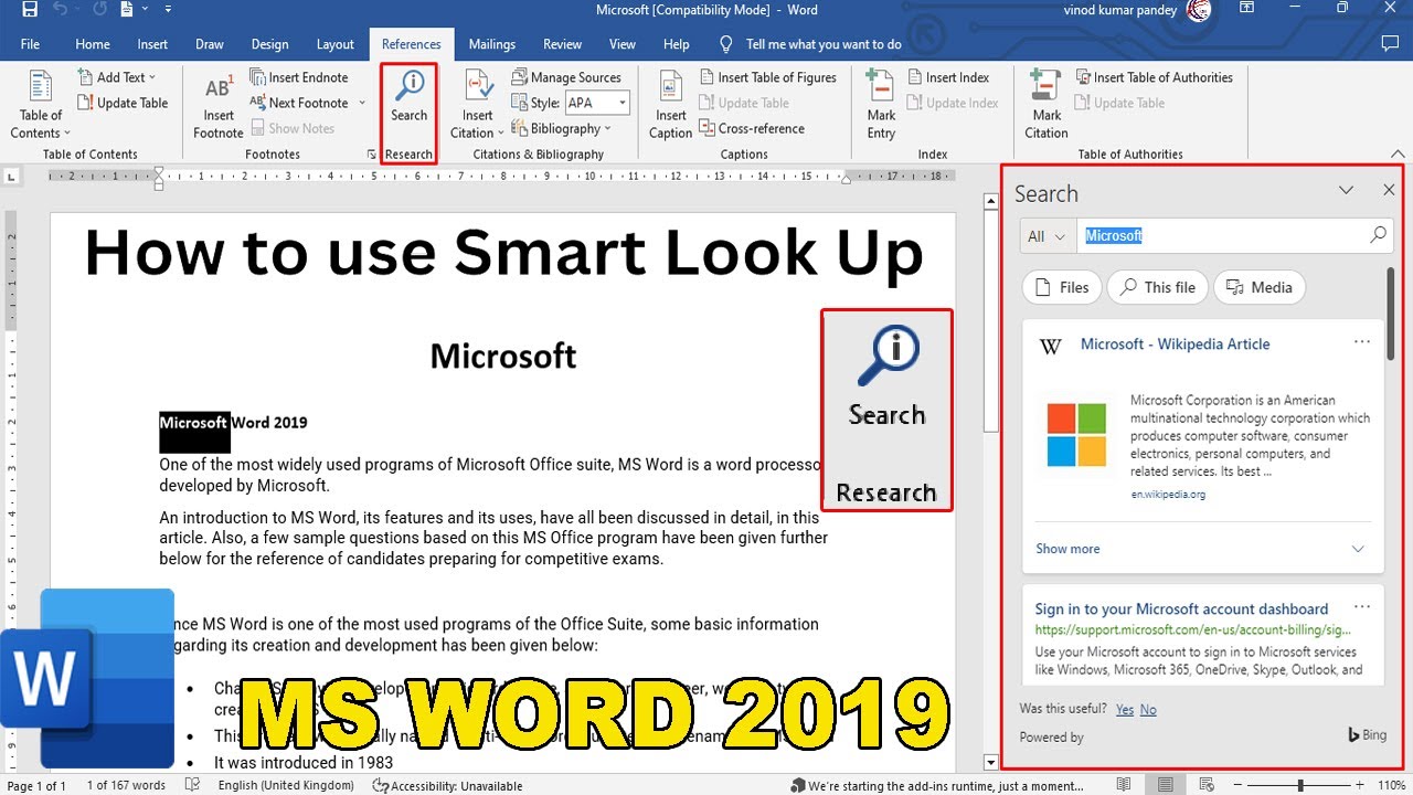 How To Search Information Using Smart Lookup In Microsoft Word How To how-to-search-information-using-smart-lookup-in-microsoft-word-how-to