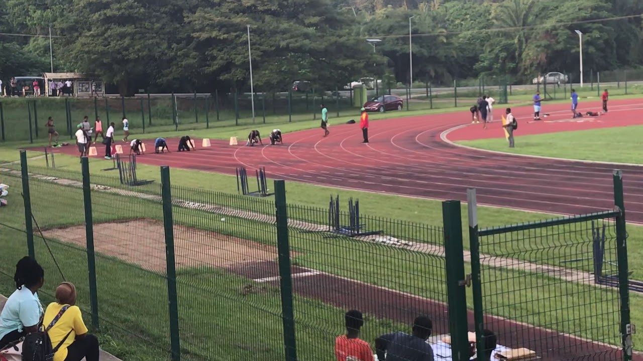 100m race heat 3 at Paa joe stadium (knust qualifiers) - YouTube