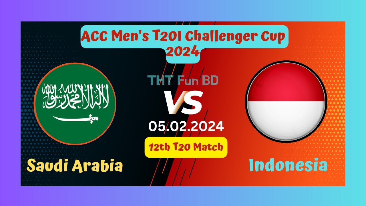 Saudi Arabia Vs Indonesia | SAU v INA | ACC Men's T20I Challenger Cup ...