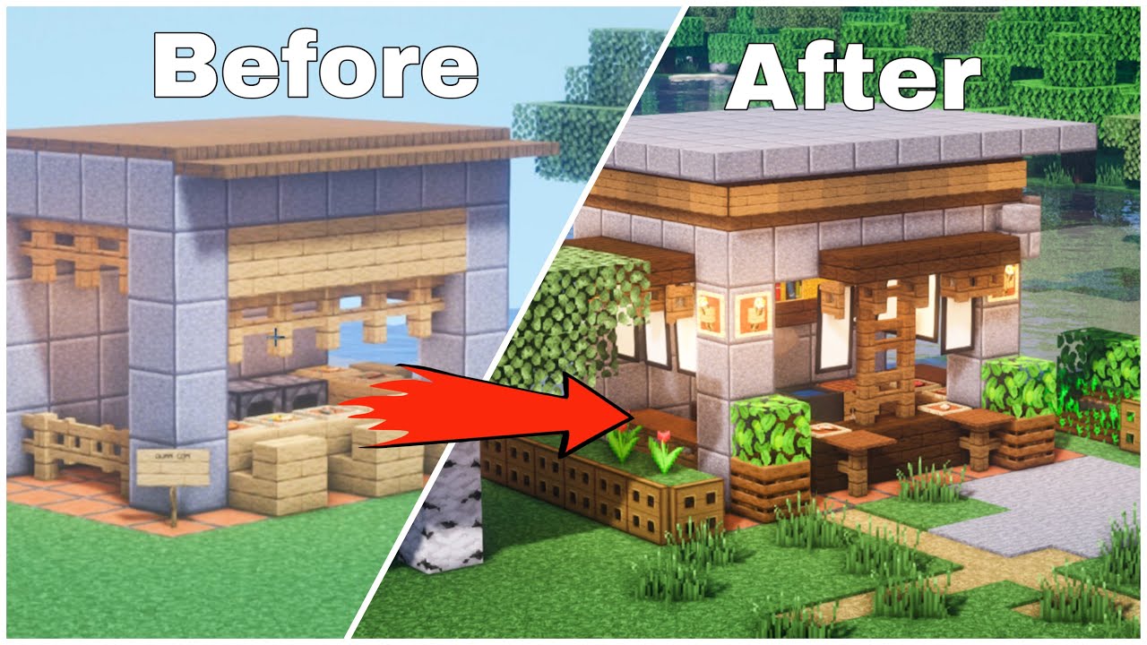 Minecraft: Before and after in Minecraft #65 - YouTube
