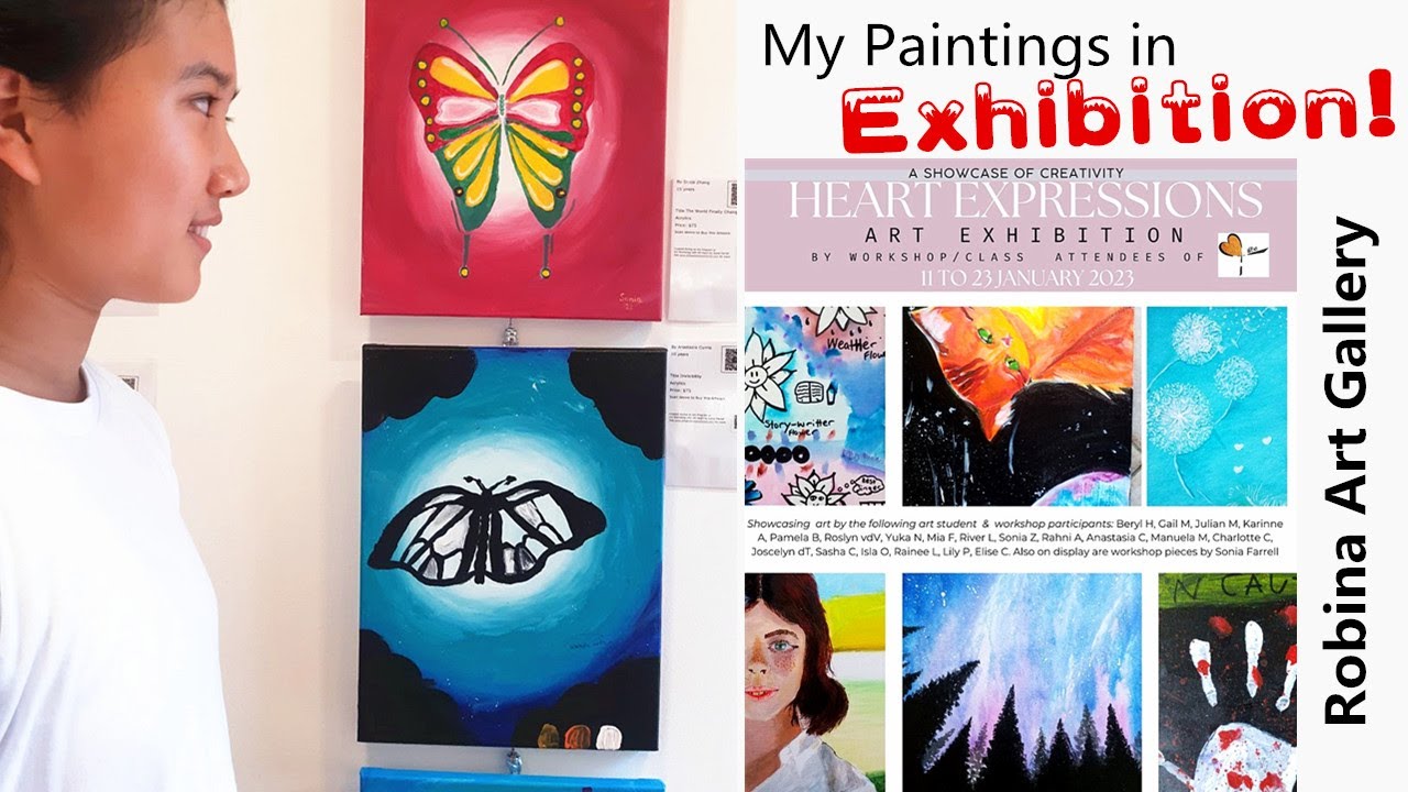 Come to see my Paintings in Robina Art Gallery - YouTube