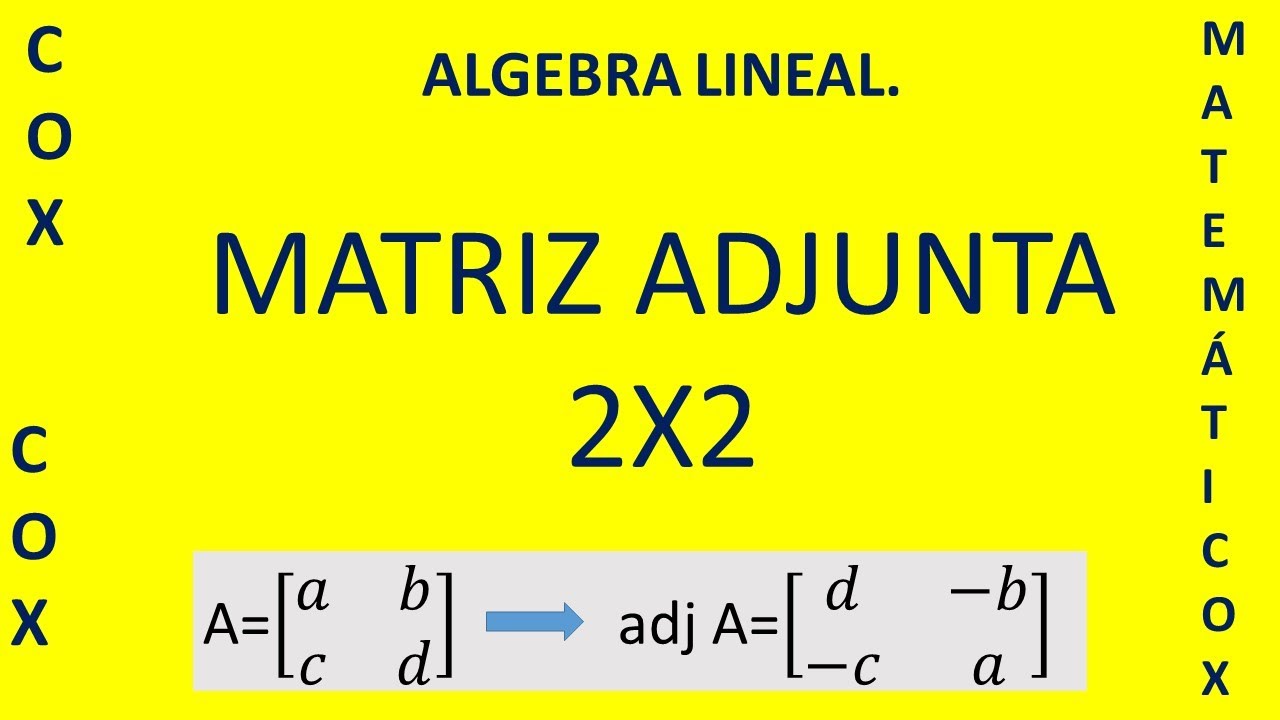 80) MATRIZ ADJUNTA 2x2 - YouTube