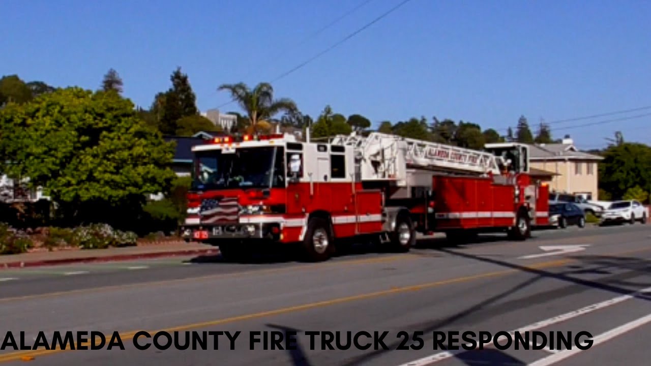 Alameda County Fire Truck 25 Responding - YouTube
