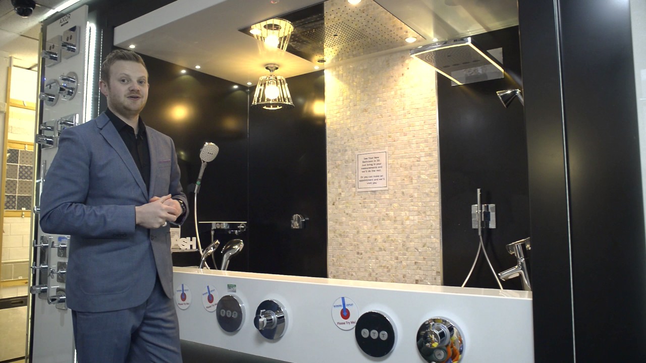 Hansgrohe Axor Shower Pod Featuring Shower Heaven & Raindance - YouTube