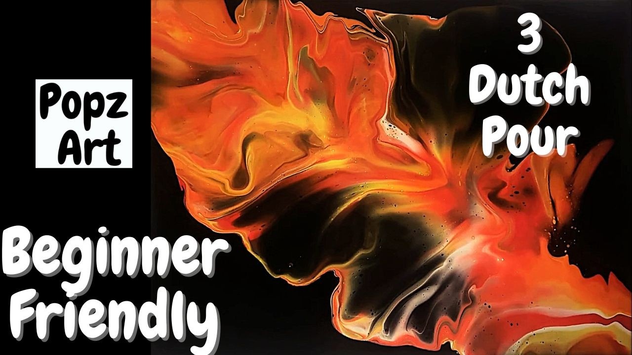 Acrylic Pouring - Red Dutch Pour Trio – One with Cells, Two Classic ...