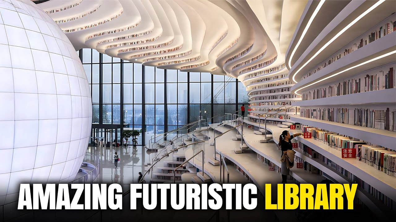 Library Architecture China MAD Designed Wormhole Library Tops Out