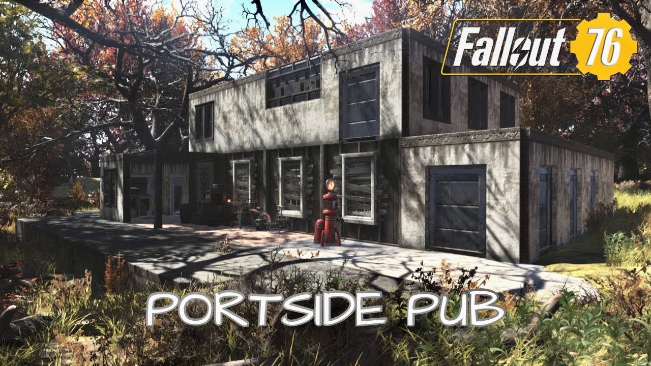 Fallout 76 Camp Build : Portside Pub - YouTube