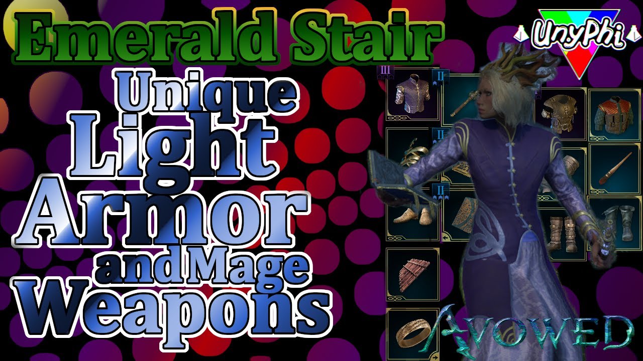 Emerald Stair Unique Mage Armor and Weapons - Avowed - Minoletta's ...