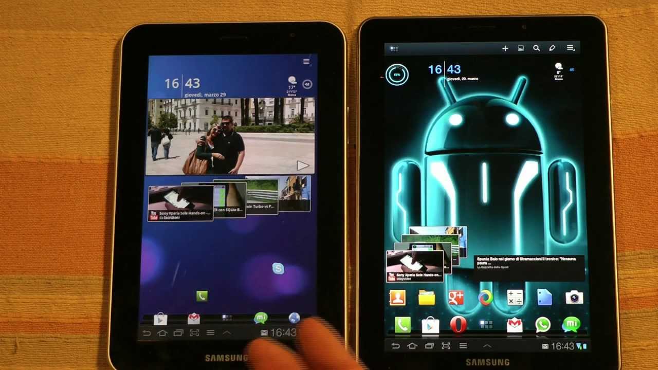 Samsung Galaxy Tab 7.7 Vs Galaxy 7 Plus - YouTube