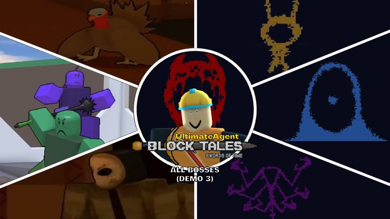 Roblox Block Tales: All Bosses + Cutscenes in Demo 3 Story Mode (Solo ...