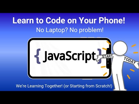 Learning JavaScript with mobile phone - YouTube
