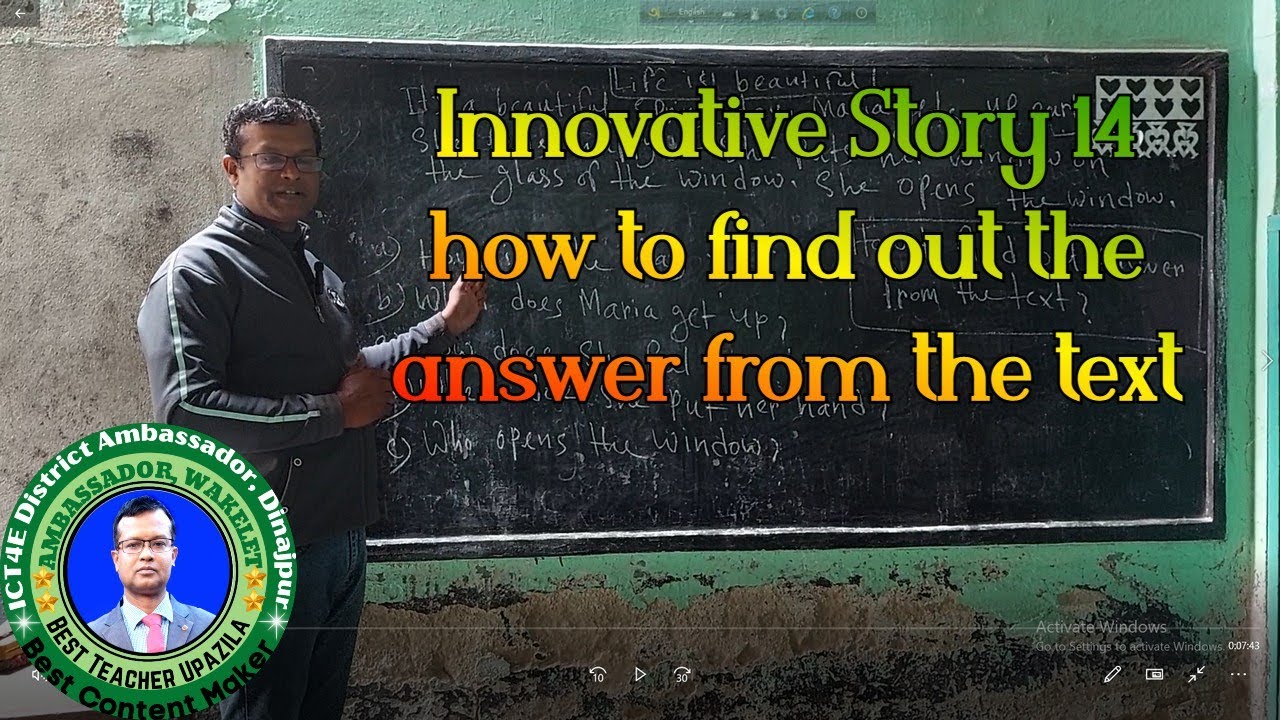 Innovative Story 14 how to find out the answer from the text - YouTube