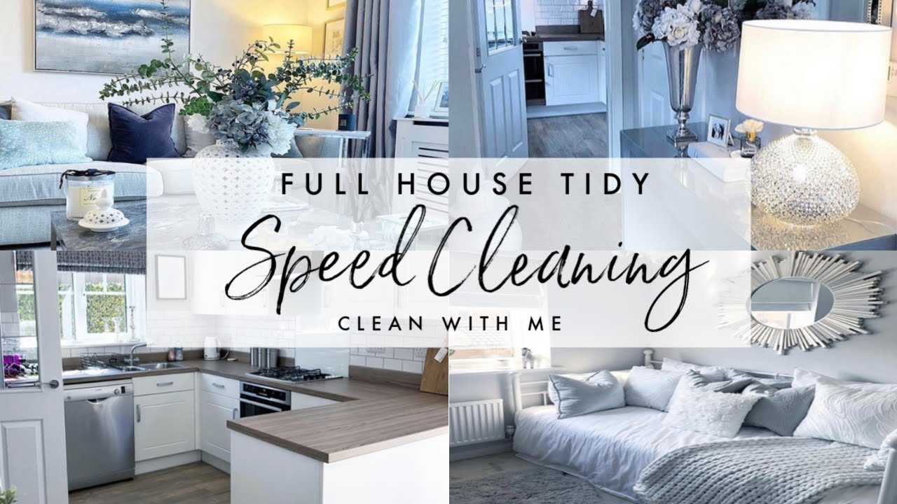 SPEED CLEANING | Full House & Bathroom Tidy | Clean With Me UK ...