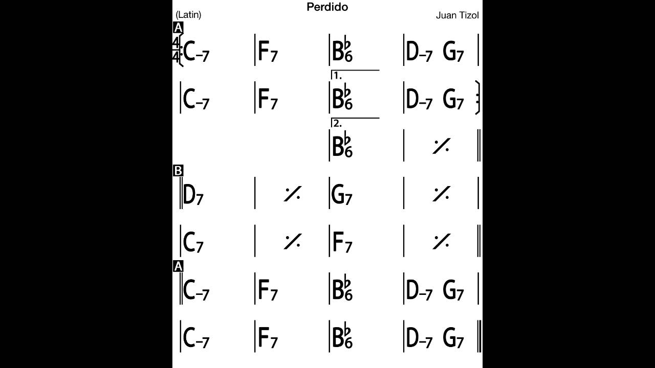 Perdido Backing Track - YouTube