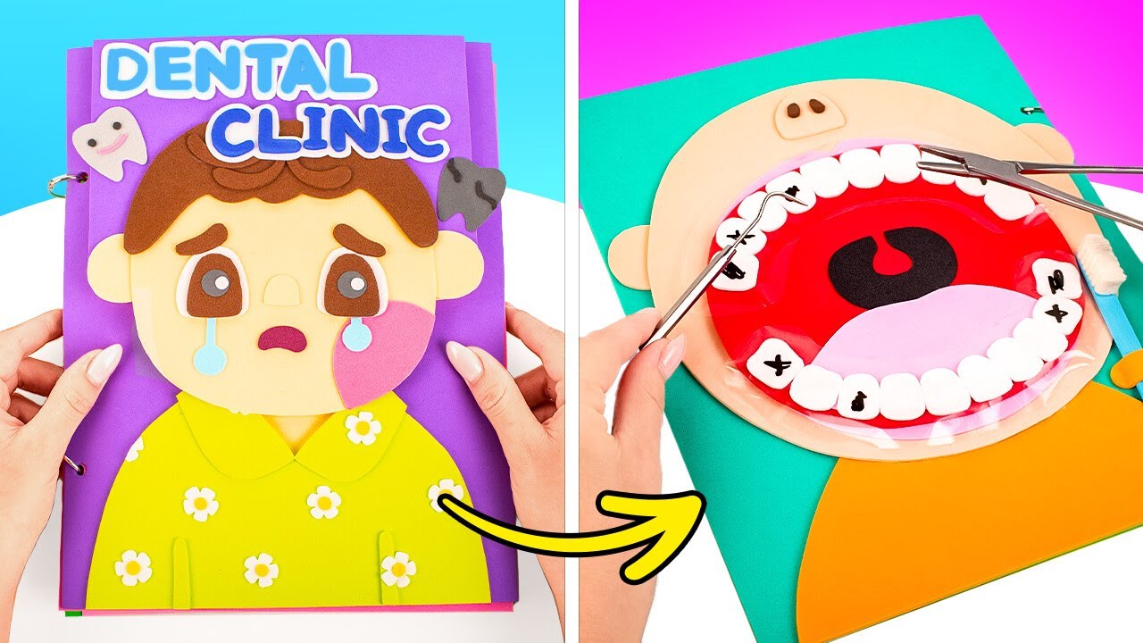 DIY Dental Playbook for Kids, 3 Paper Playbook Ideas - YouTube