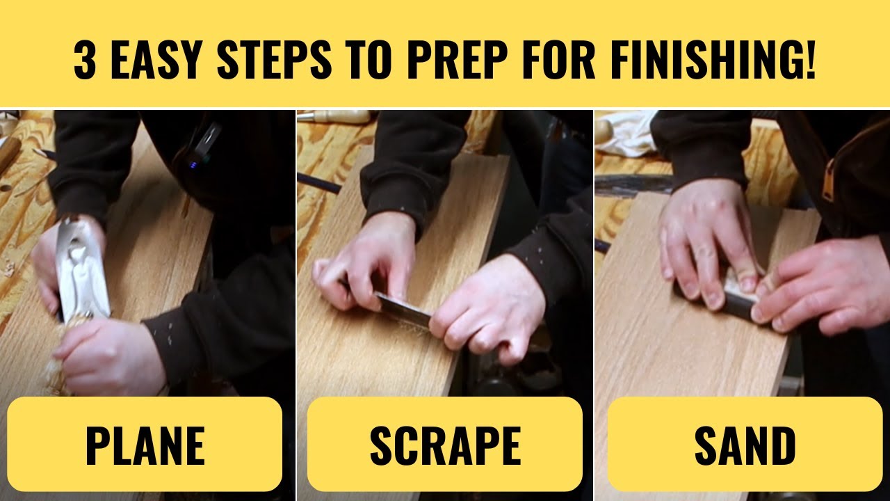 Plane Scrape Sand - Surface Prep Before Applying Finish - YouTube