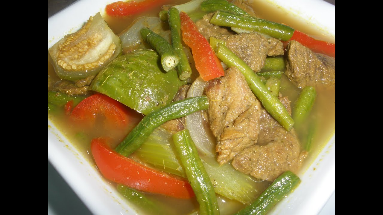 Beef Lemon Grass Paste Sour Soup Recipe (Somlar Machu Kreung) - YouTube