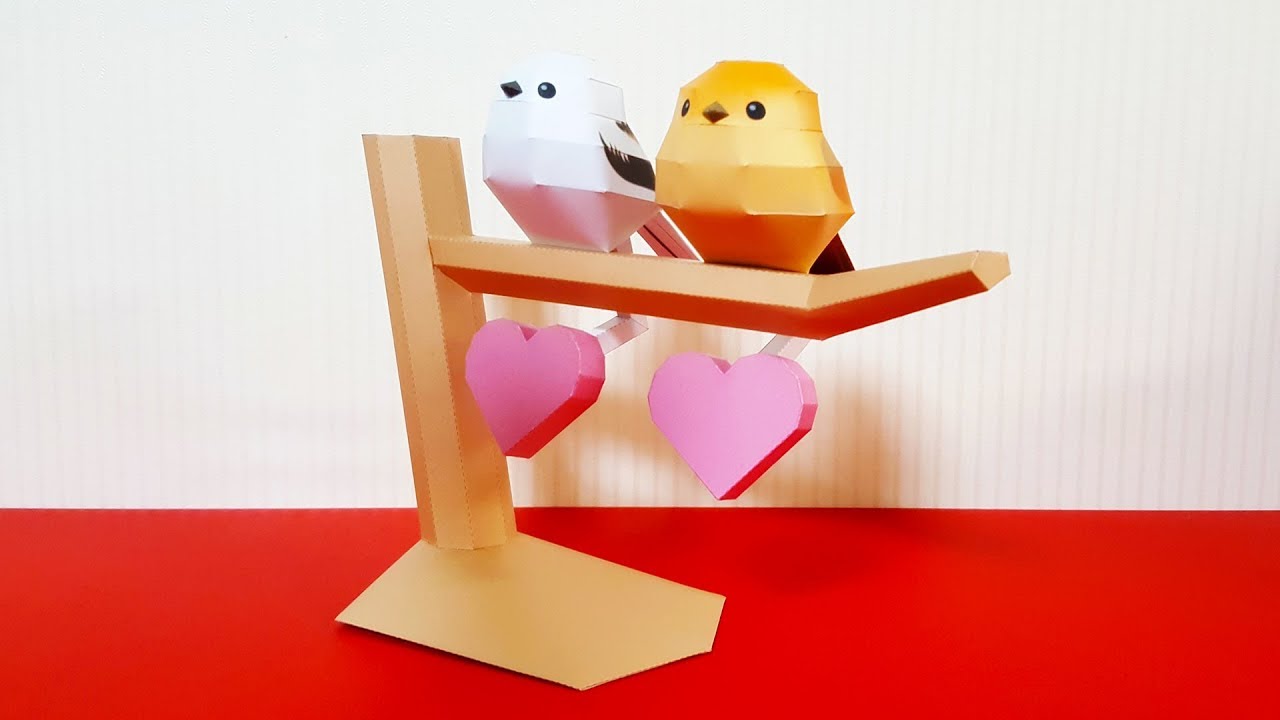 뱁새가 흔들흔들~ 새 - 밸런스 페이퍼토이 만들기(Bird - Balancing Paper toy) - YouTube