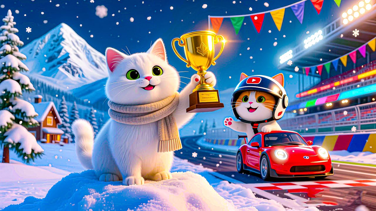 “Kitten’s Snowy Dream & The Race Champion Adventure!” 🐱 ️🏆 - YouTube