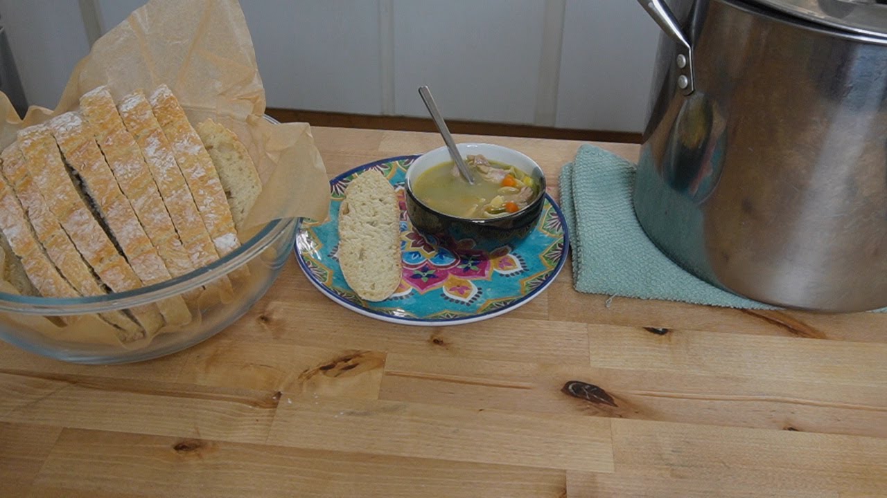 Cold & Flu Fighting Food / Chicken Noodle Soup and Artisan Bread - YouTube