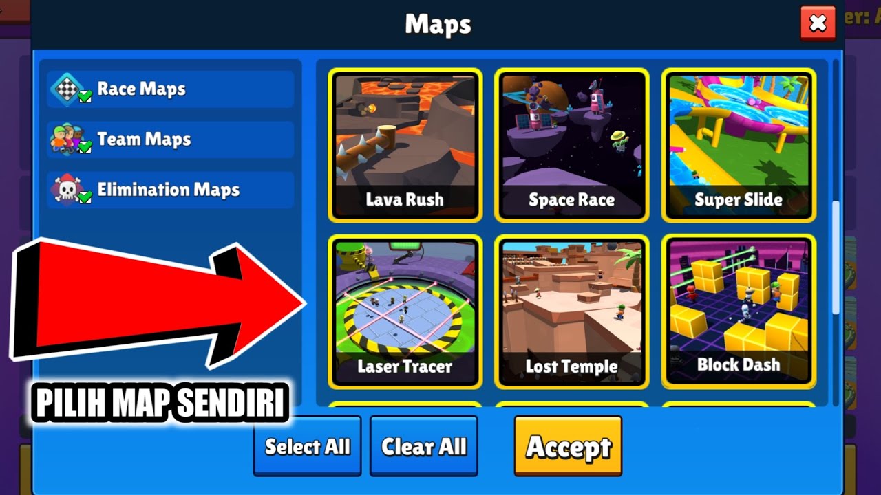 UPDATE CUSTOM PARTY! AKHIRNYA BISA PILIH MAP SENDIRI DI STUMBLE GUYS ...