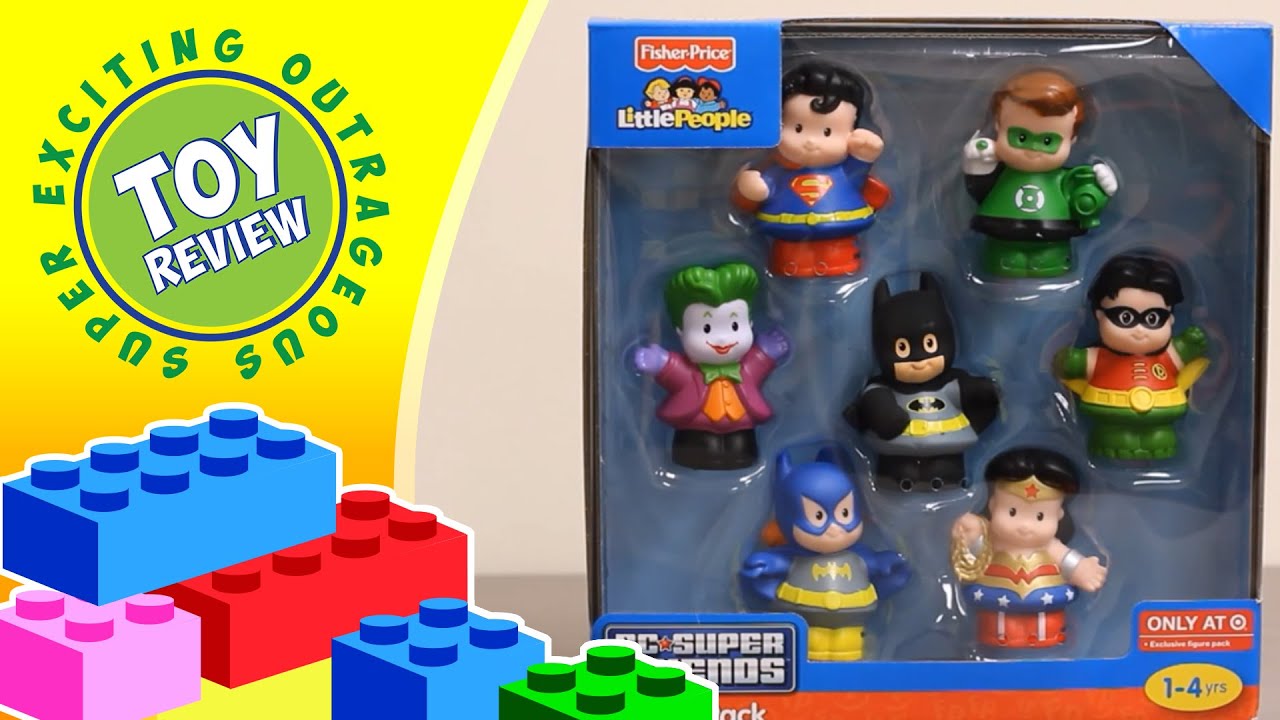 DC Super Friends Little People Figure Pack Superman Batman Batgirl ...