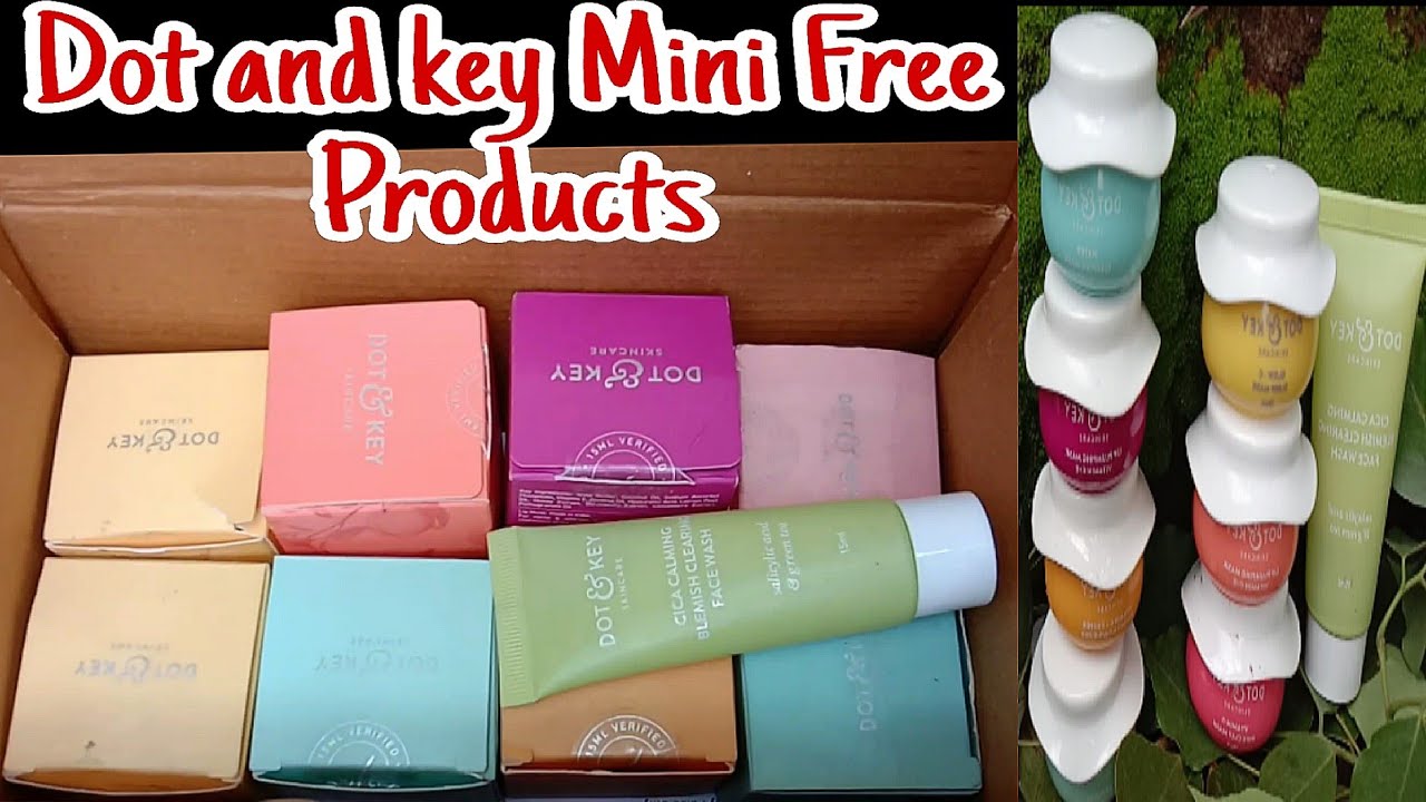 Dot and Key All Free Mini Products haul || Dot and key Mini - YouTube