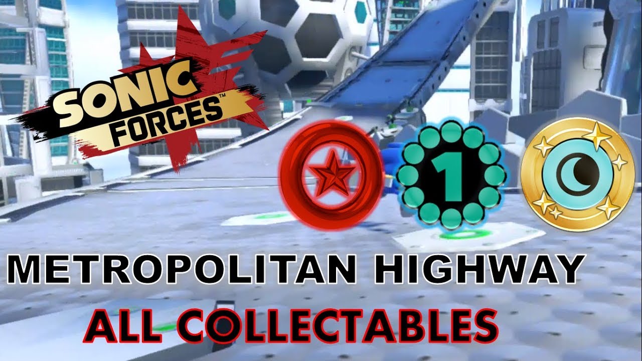 Sonic Forces ★ All Red Rings/Numbers/Silver Moons | Metropolitan ...