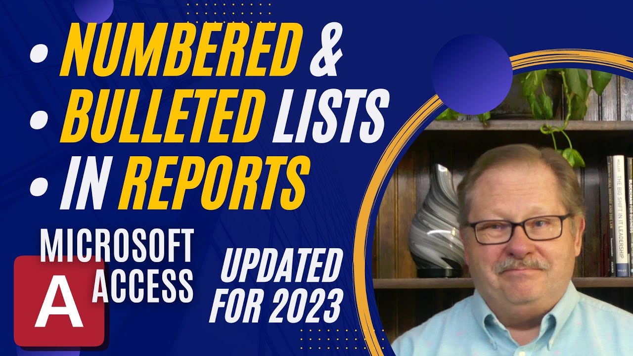 Creating Numbered Bulleted List Reports In Microsoft Access YouTube Creating Numbered Bulleted List Reports In Microsoft Access YouTube