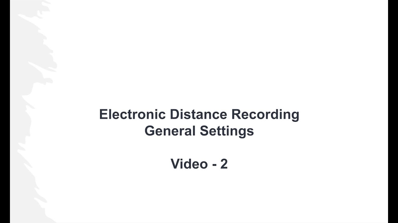 2-EDR General Settings - YouTube