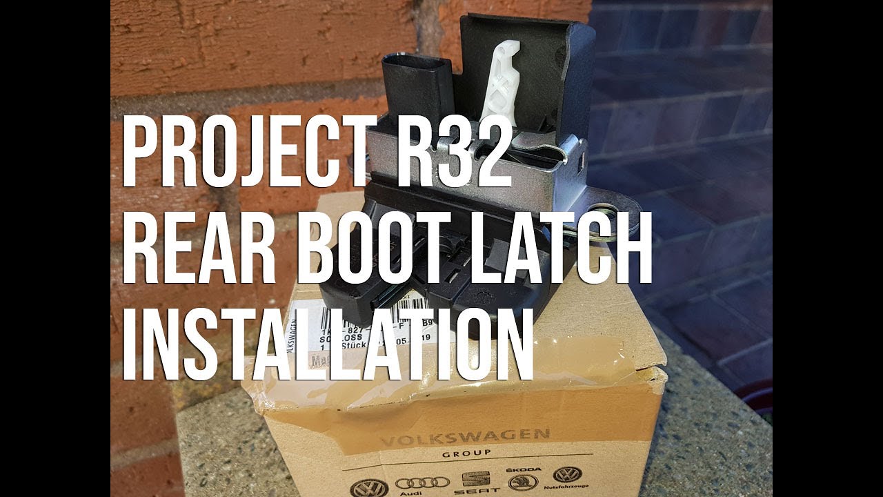 How to replace a rear boot latch on a Mk5 Golf R32 - YouTube