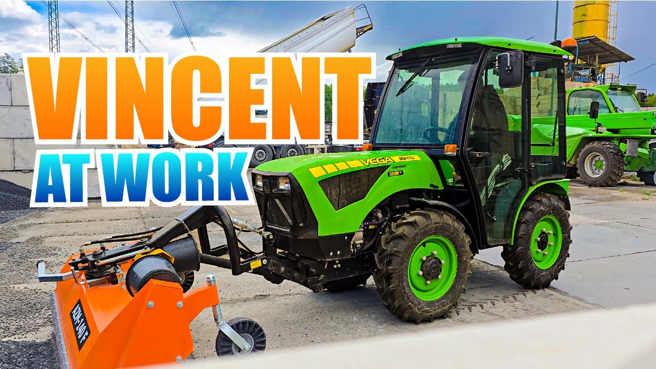 Vincent Tractor at Work Sweeping, Blowing & Washing - YouTube