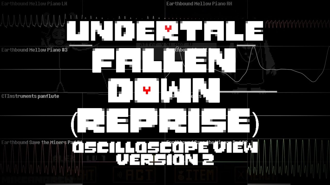 Undertale OST: 085 - Fallen Down (Reprise) (Oscilloscope View) - YouTube