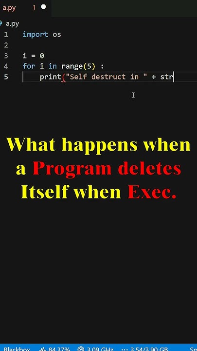 What if a Program DELETES itself on Execution #shorts #programming # ...