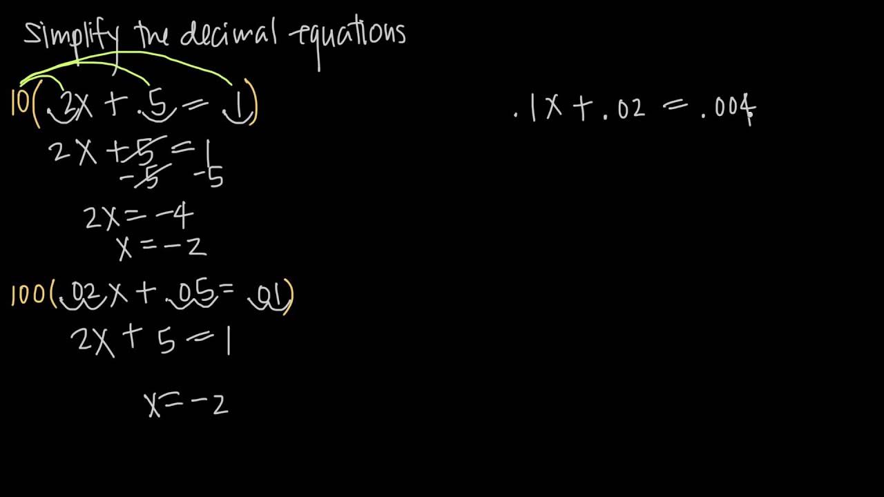 decimal equations (KristaKingMath) - YouTube