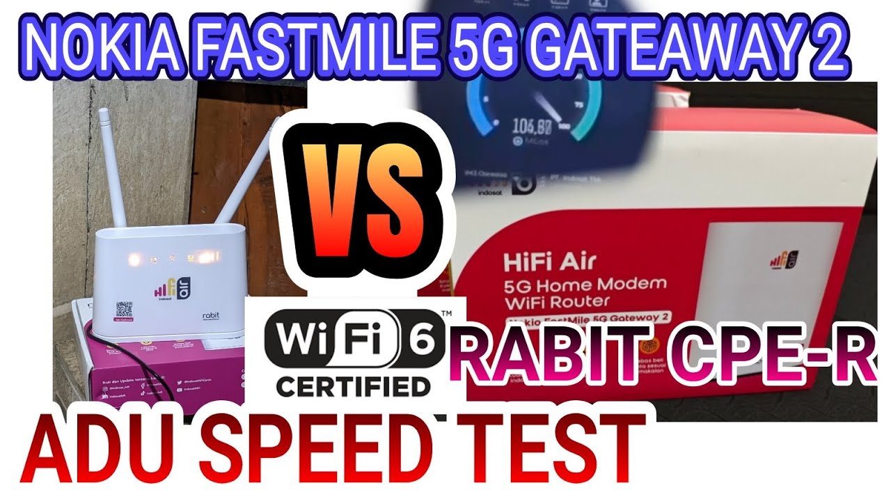 COMPARE SPEEDTEST NOKIA FASTMILE 5G GATEAWAY 2 VS RABIT CPE - R ...