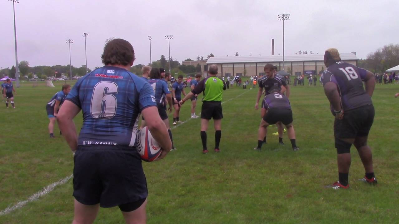 UW Stout VS. UW Whitewater Rugby - YouTube