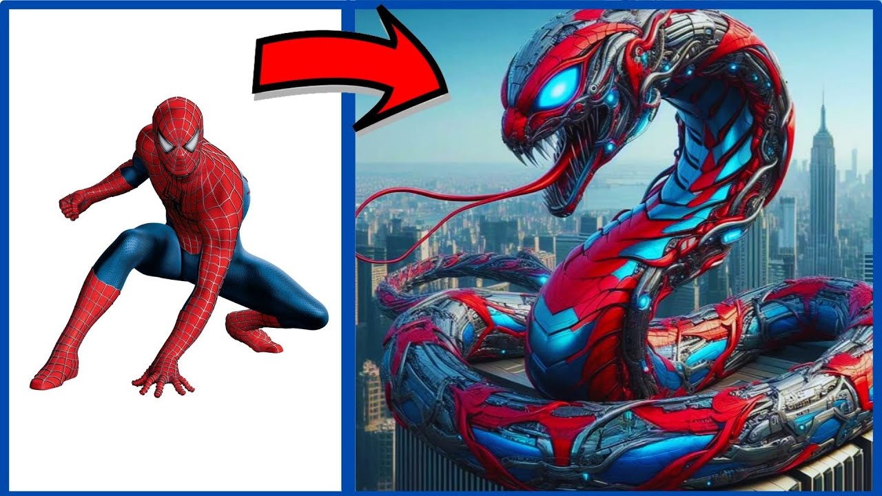 AVENGERS but ROBOT SNAKE VENGERS 🔥 All Characters (marvel & DC) 2024 🌟 ...