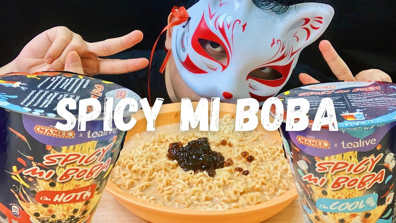 Spicy Mi Boba (Spicy Boba Noodles) | Eating Show (Talking) Mukbang ...