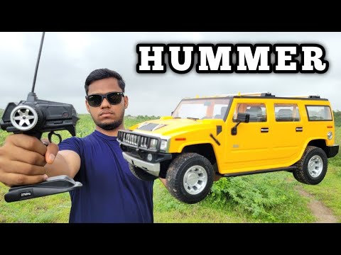 Hummer H2 suv yellow Rc scale model | Unboxing and testing | Toy ...